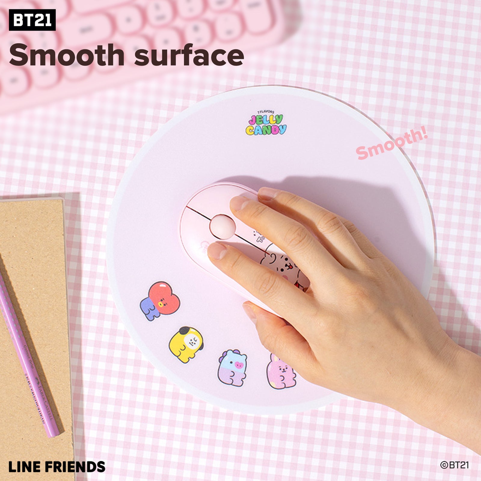 BT21 JELLY CANDY & MY LITTLE BUDDY SERIES Mouse Pad